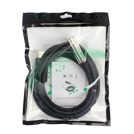 Home KTV USB to XLR Microphone Shielding Cable Female Adapter Cable ...