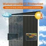 Aobabo Metal Outdoor Storage Shed, 6.3x4.1 FT Steel Utility Tool Shed ...