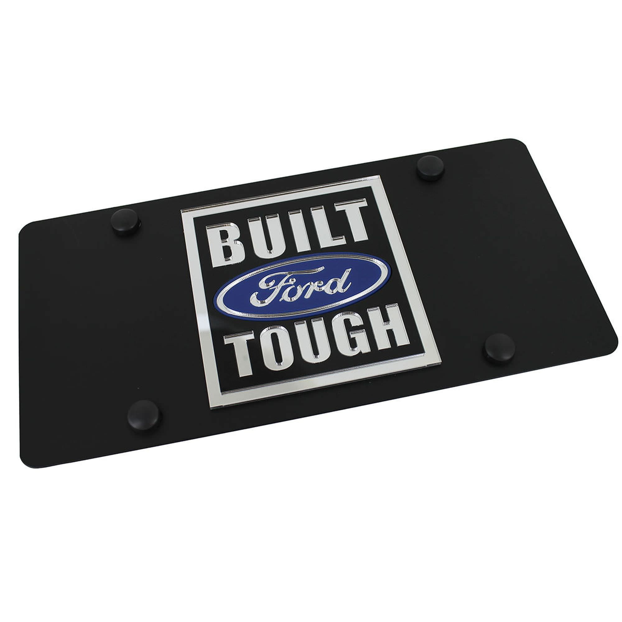Ford Built Tough Logo License Plate (Black) - Walmart.com
