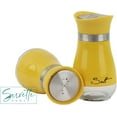 Servette Home Yellow Salt and Pepper Shaker Set, Refillable Glass ...