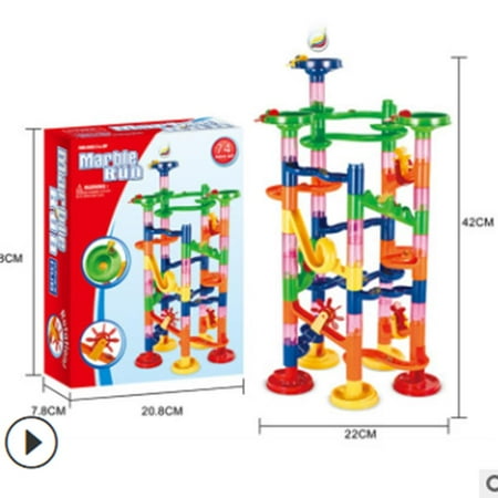 74pcs Orbital Ball Building Blocks Run Race Set Railway Building ...
