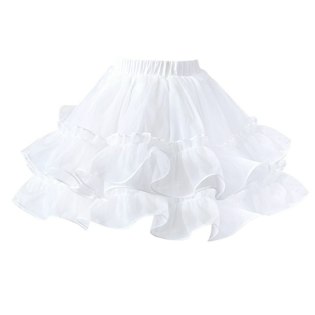 GENEMA Crinoline Underskirt Petticoat Short for Girls Ball Gown ...