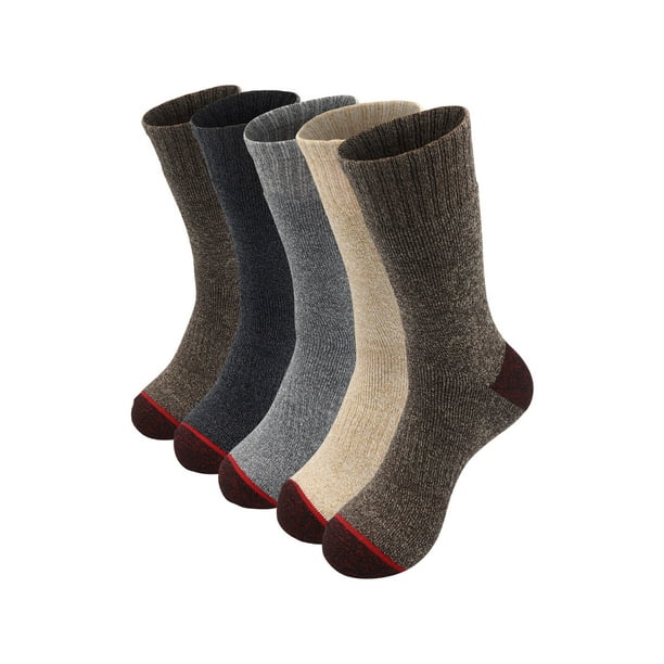 Avalanche Men's Outdoor Thermal Crew Socks 5-Pack - Walmart.com