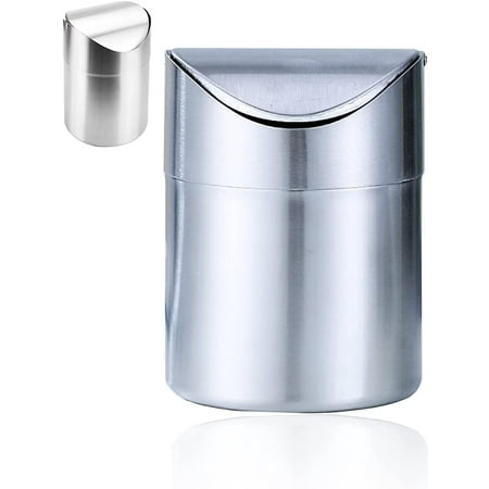 Mini Desktop Bin with Lid, Trash Can Small Desk Bin Indoor Dustbins for ...
