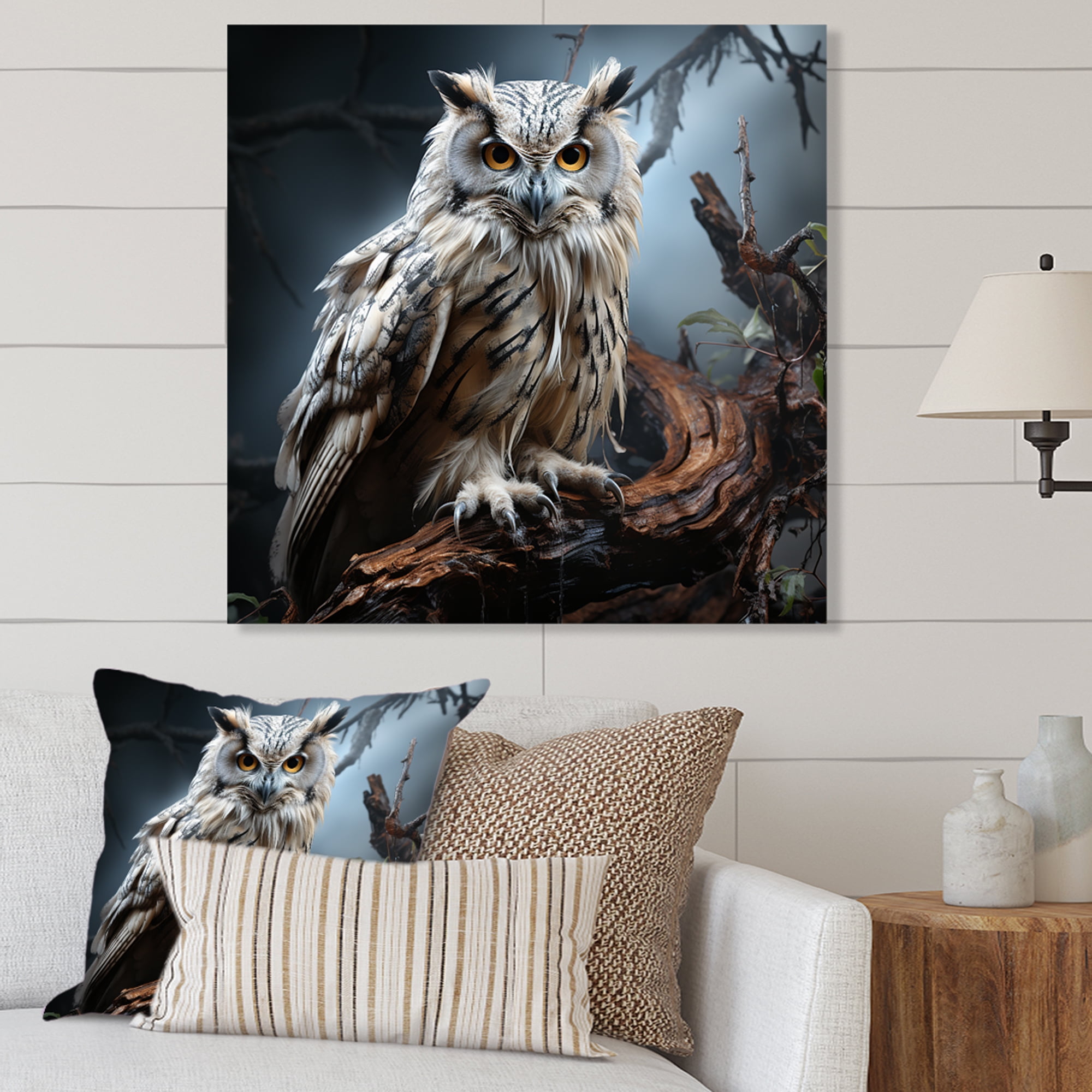 Click here for Designart Nocturnal Owl Art Ii Owl Metal Wall Art... prices