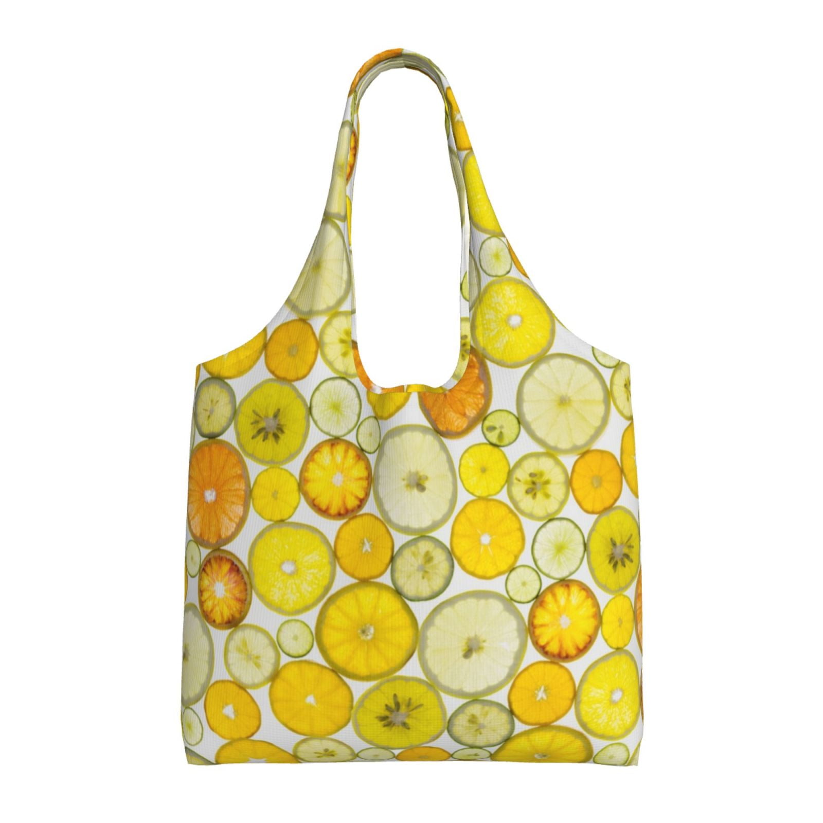 XMXT Canvas Tote Bag for Women, Lemon Orange Slices Background Large ...