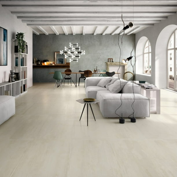 Impulse White 32 in. x 32 in. Porcelain Floor and Wall Tile (2 Pieces ...