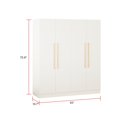Timechee Large Armoire Wardrobe Closet Cabinet 4 Doors White - Walmart.com