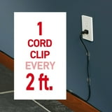 Command Round Cord Clips, Clear, Damage Free Organizing, 4 Cord Clips ...