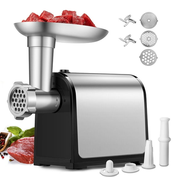 Meat Grinder, 2600W Max Stainless Steel Meat Grinder Electric, ETL ...