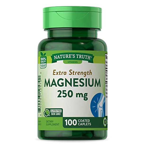 Nature's Truth Magnesium 250 mg Tablets, 100 Count, 2 Pack - Walmart.com