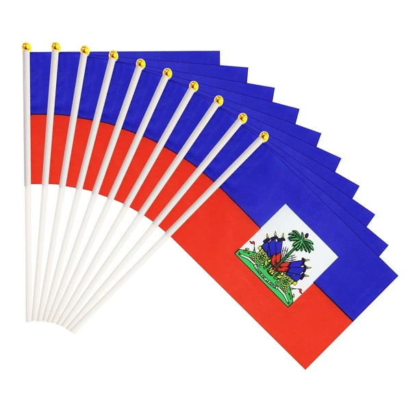 50 Pack Haiti Haitian Flags on Stick Flags Small Mini Hand Held Haiti ...