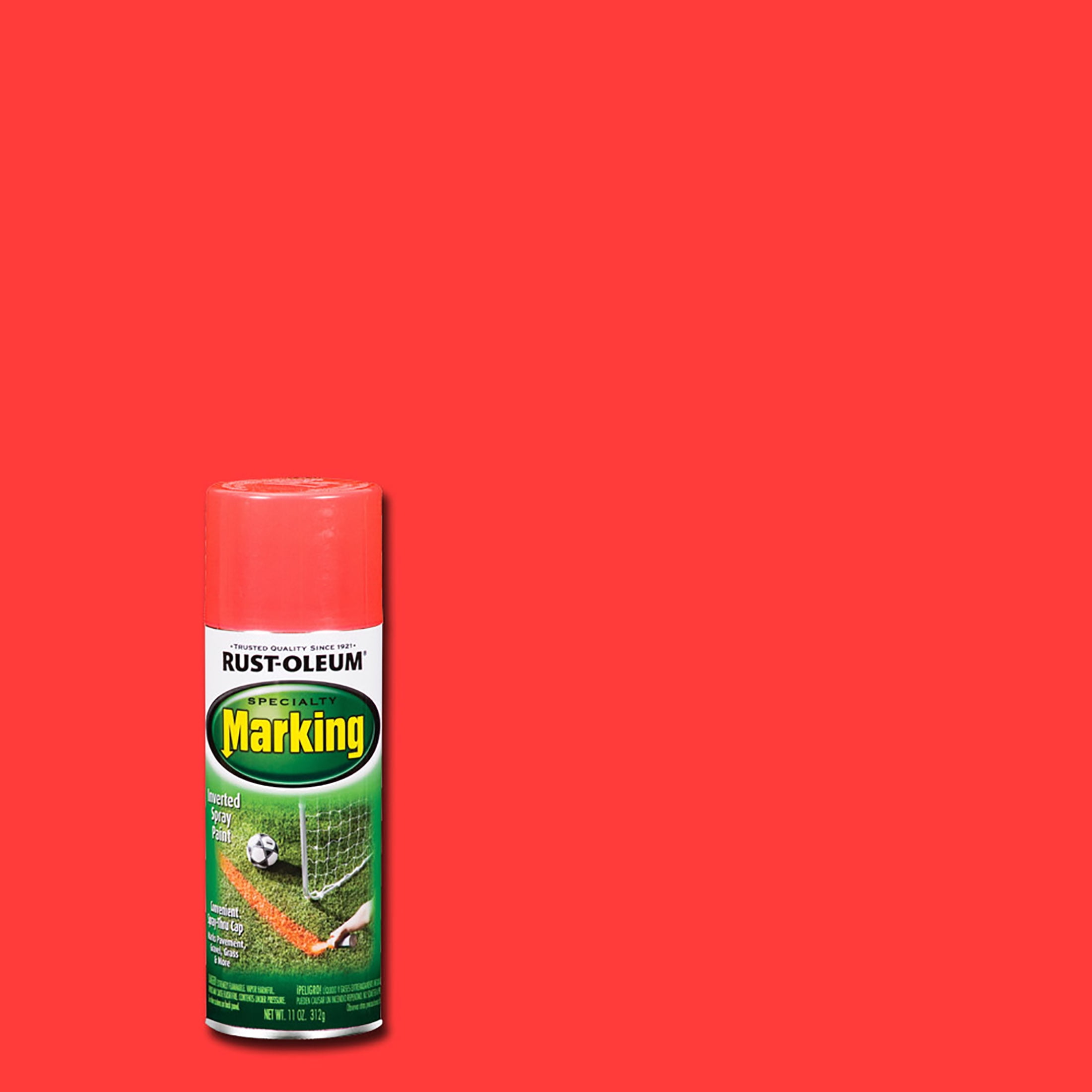 Fluorescent Red, Rust-Oleum Specialty Flat Marking Spray Paint- 11 oz ...