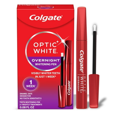 Colgate Optic White ComfortFit LED Teeth Whitening Kit, Overnight Smile ...