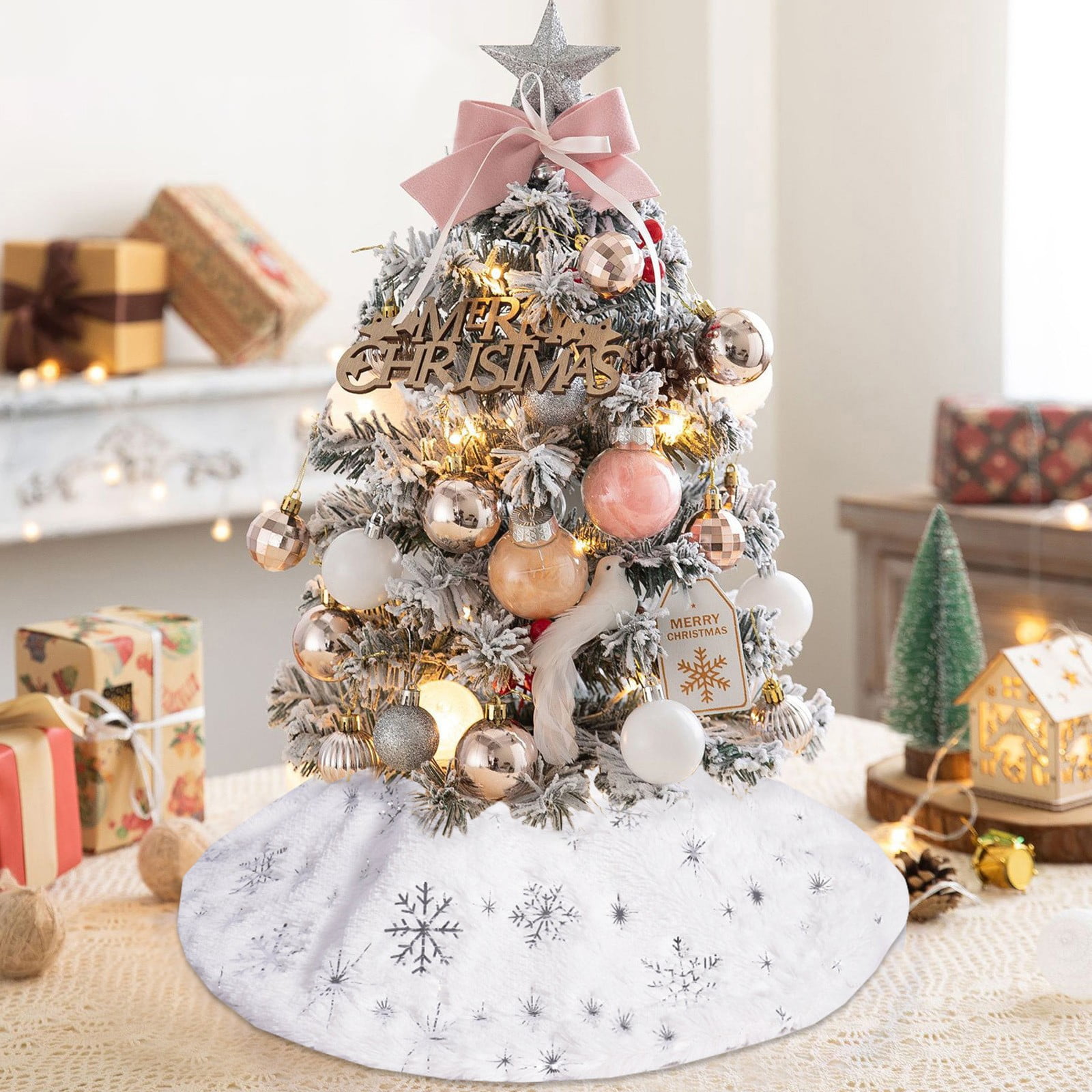 Click here for Dvkptbk Tree Skirt Mini Christmas Tree Decorations... prices