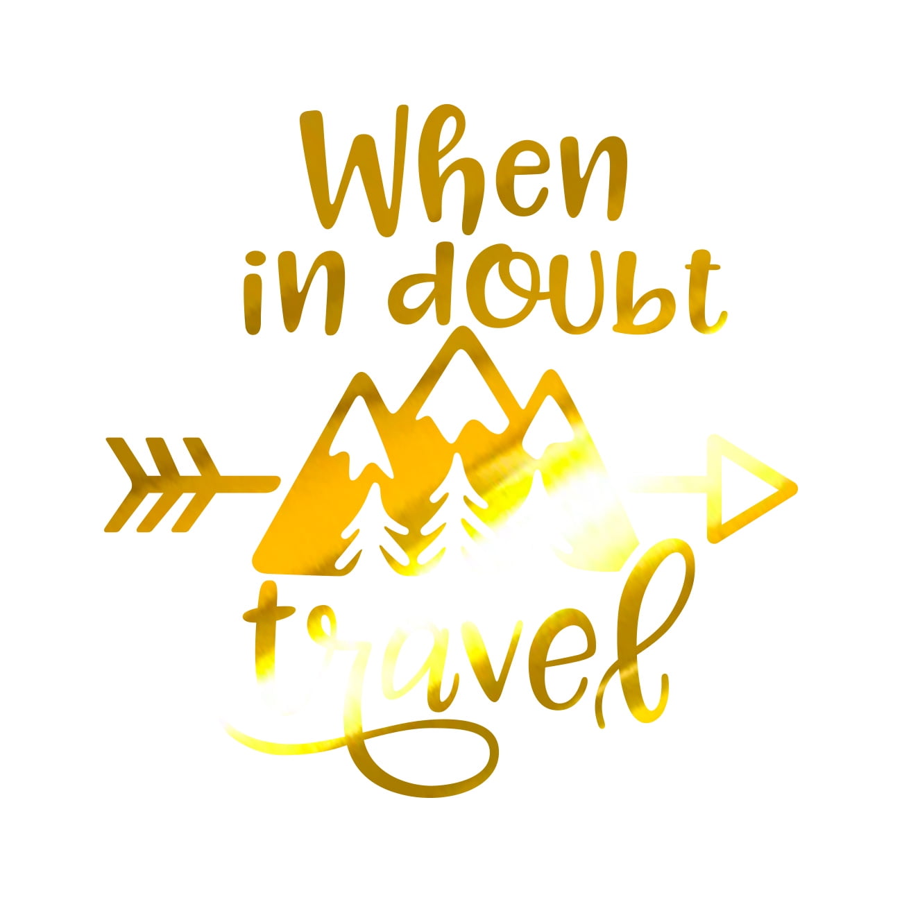 When In Doubt Travel Sticker Decal Die Cut - Self Adhesive Vinyl ...