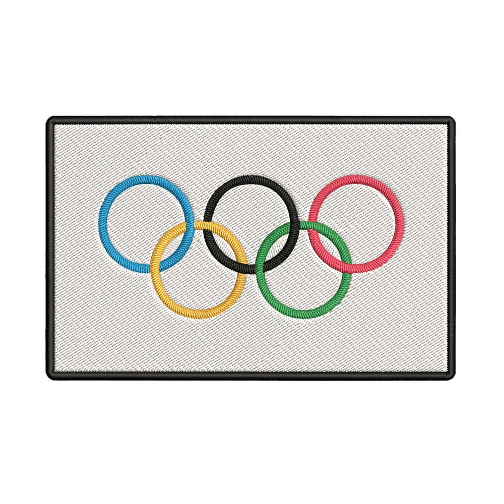 Olympic Flag Embroidered Iron-on Patch - Walmart.com - Walmart.com