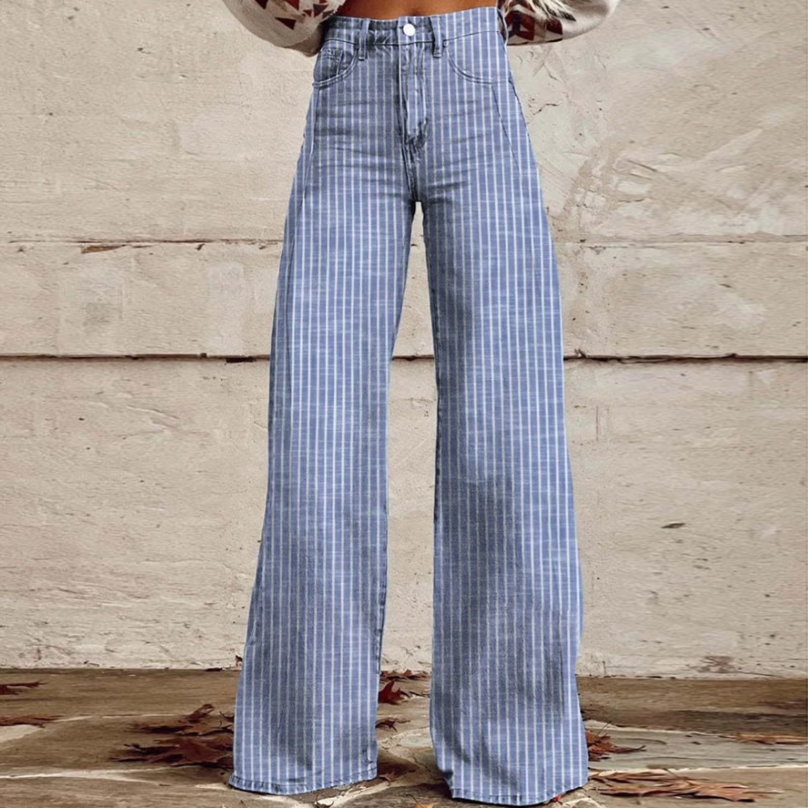 Click here for Aherbiu Plus Size Womens Jeans High Waisted Wide L... prices