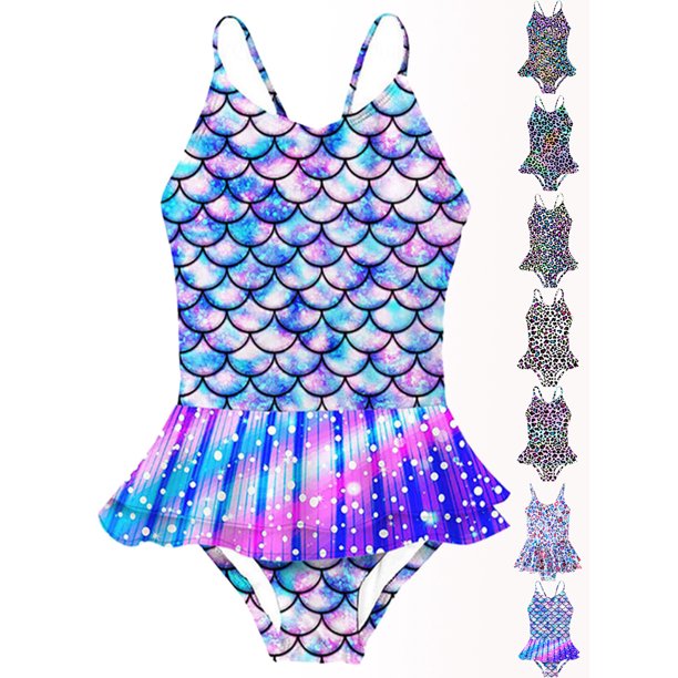 BULLPIANO Girls One Pieces Swimsuit Kids Beach Sling Spa Beach Swimwear ...