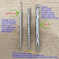 6.3inch Stainless Steel Dual Head Facial Reflexology Tools with Felt ...