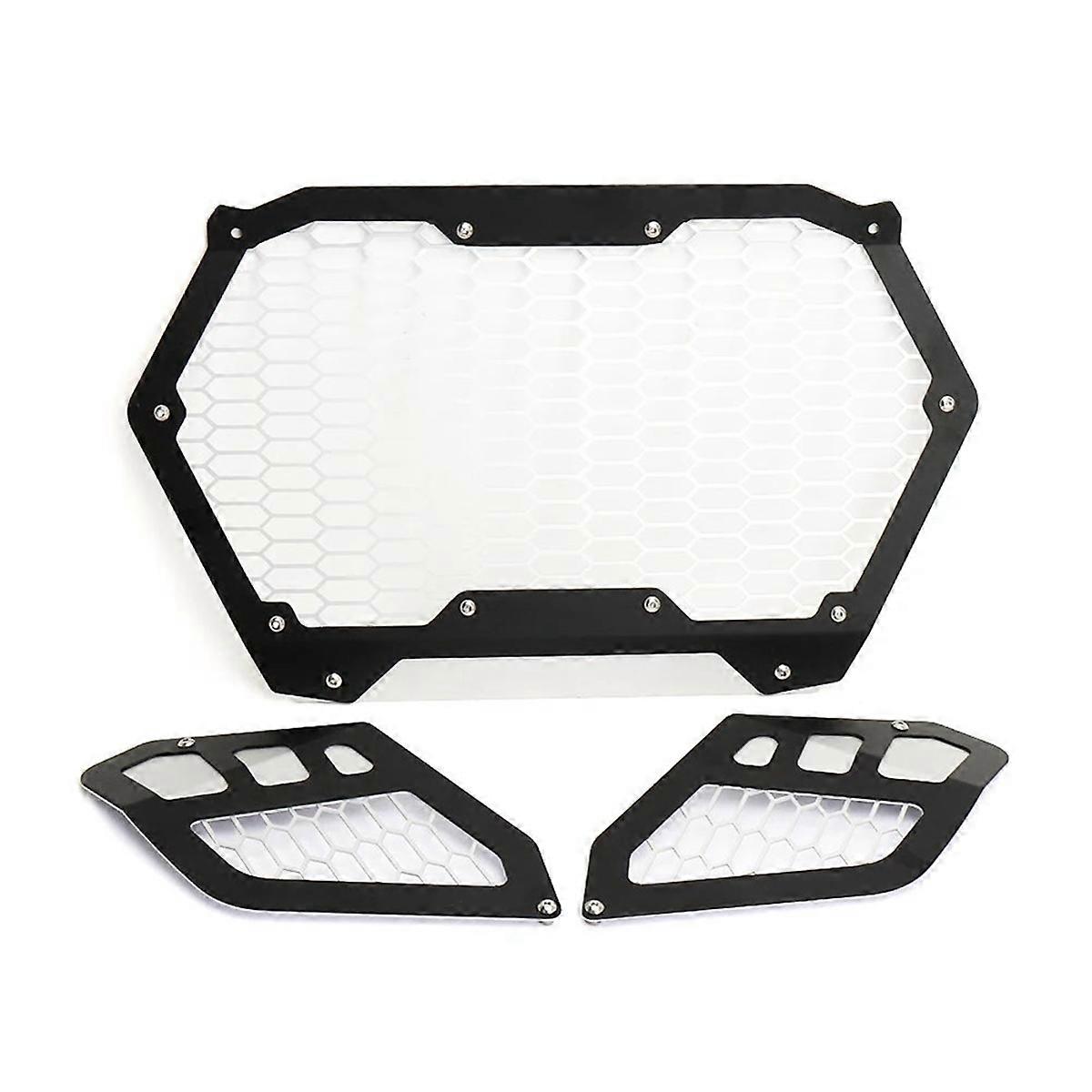 UTV Accessories Bracket Kit Grille Driving Front Mesh Grill for R R ...