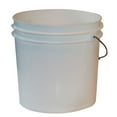 Argee Heavy-Duty Plastic Pail, 1 Gallon White Bucket with Metal Handle ...