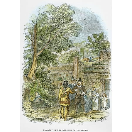 Samoset (1590?-?1653). /Nnative American Leader. In The Streets Of ...