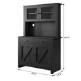 DSstyles Kitchen Pantry Cabinet with Microwave Stand, Freestanding ...