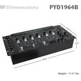 PYLE PYD1964B - Bluetooth 6-Channel DJ Mixer 19'' 5U Rack Mount System ...