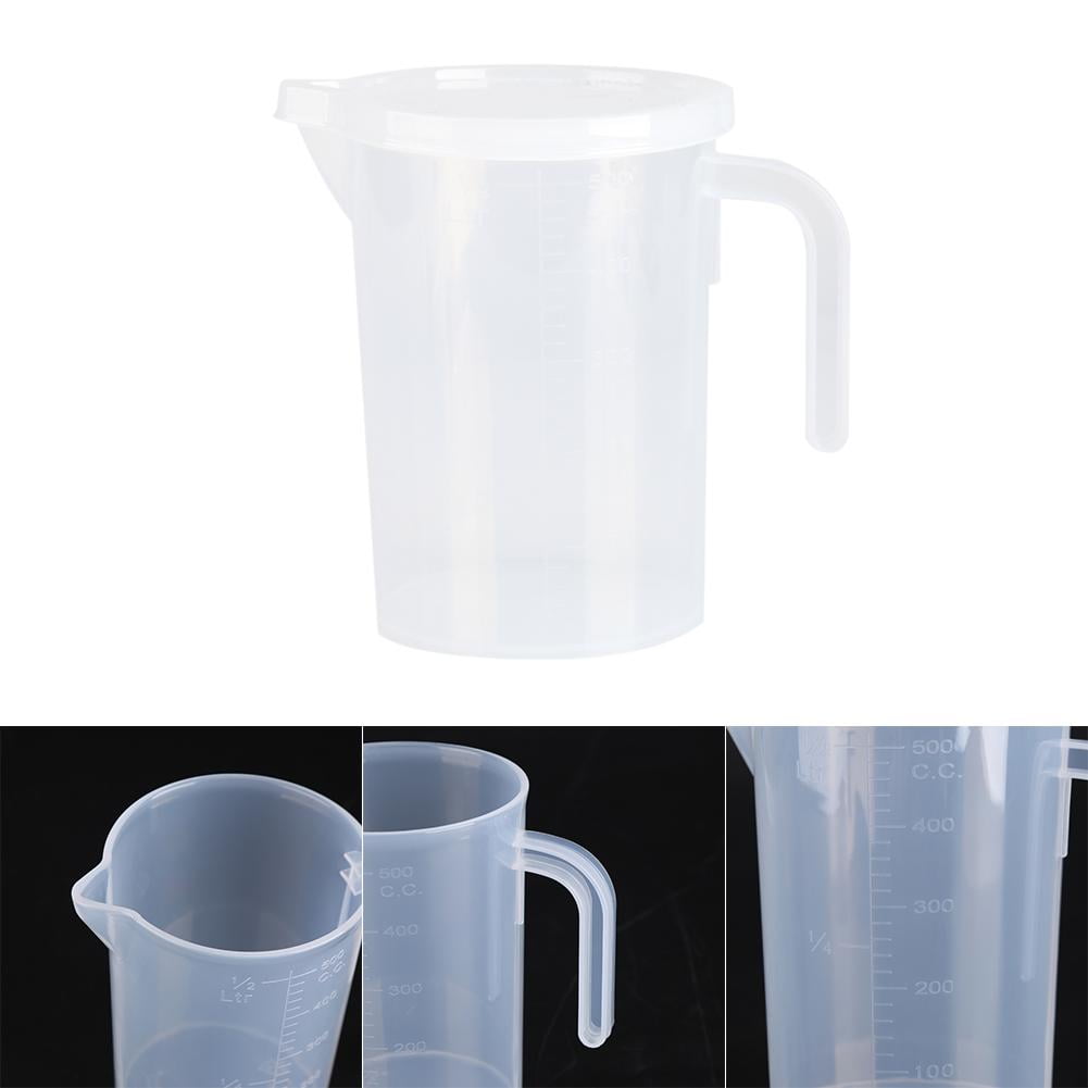 Tebru Plastic Measuring Cup, 500ml/1000ml Clear Plastic Measuring Cups ...