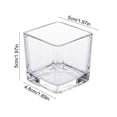 Clear Square Glass Candle Holder, Thick Heavy Duty Tealight and Votive ...