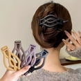 2pcs Elegant Frosted Knotted Hair Clips - Stylish Font Design Women'S ...