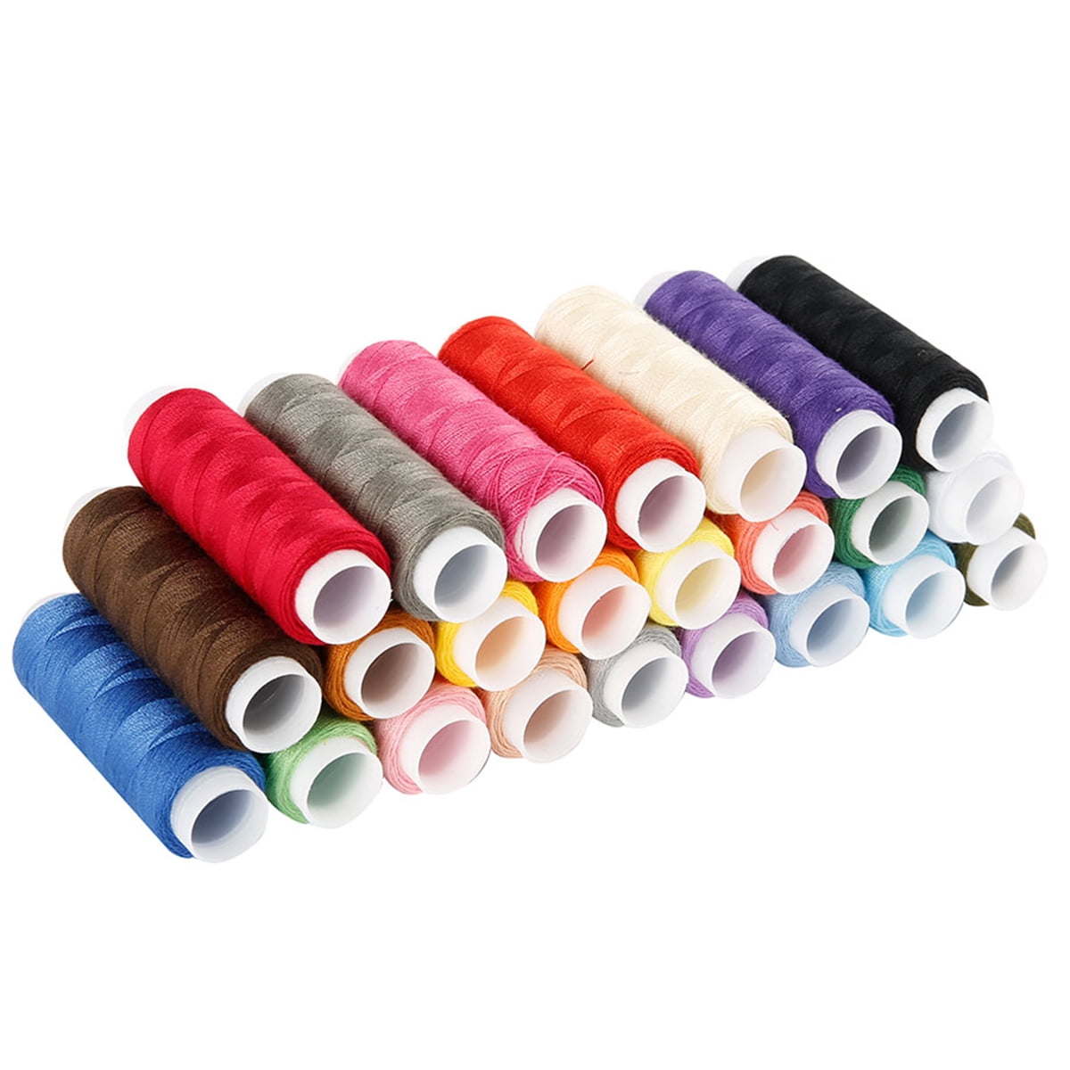 FlGard 24Pcs Bobbins Sewing Threads Set Assorted Colors Hand Sewing ...