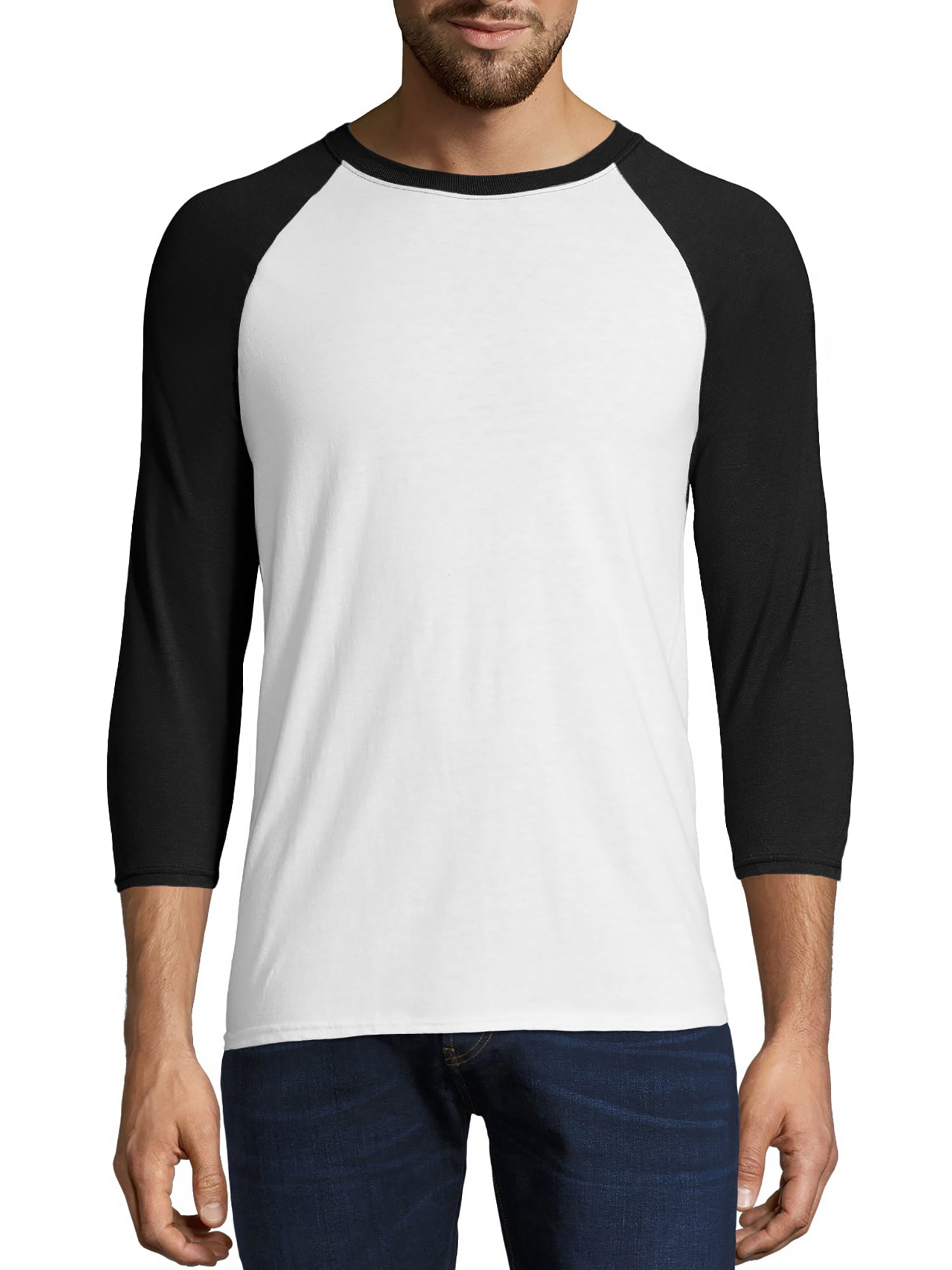 Hanes Men's and Big Men's X-Temp Baseball Raglan Tee, Up To Size 3XL ...