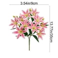 Cadancy Artificial Lily Flowers Bouquet Real Touch Silk Floral ...