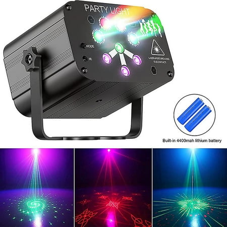 Mini Party Light 128 Patterns Stage Laser Projector Light Sound & Remo ...