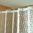IsEasy PEVA Clear Shower Curtain Liner, Heavy Duty Waterproof 3D Water ...