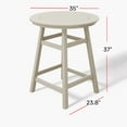 Costaelm Paradise Outdoor HDPE 35" Round Counter Height Patio Bar Table ...