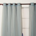 52 x 96 Inch Blackout Curtains with Sheer Overlay - Grommet Thermal ...