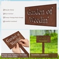 2 Pcs Rustic Grow Dammit Garden Sign and Garden of Weedin' Sign Stake ...