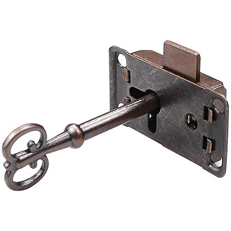 Xizioo 2 Pcs Sets Of Antique Cabinet Door Locks, For Cabinets, Drawers ...