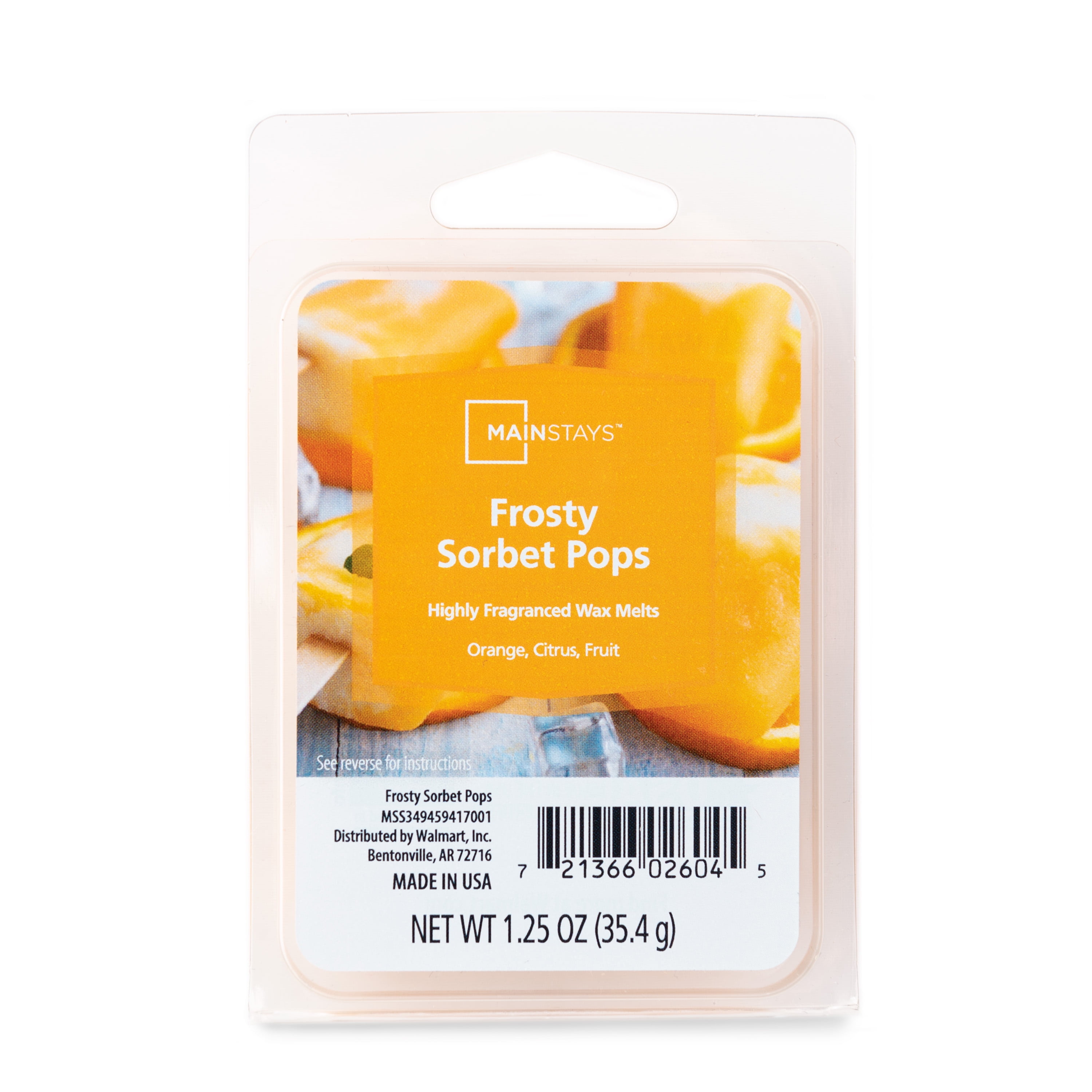 Mainstays 6 Cube Wax Melts, Frosty Sortbet Pops, 1.25 oz - Walmart.com