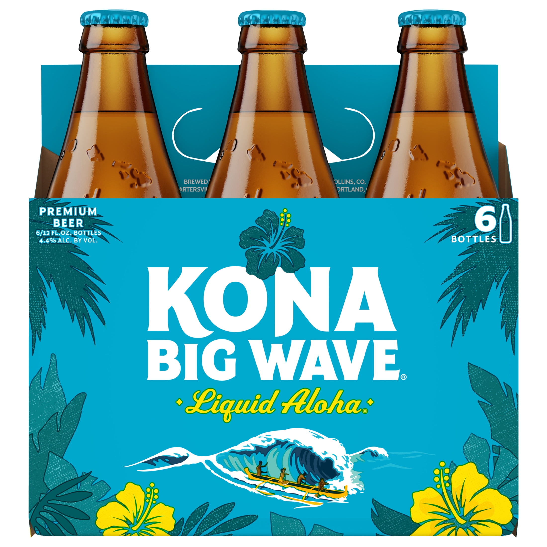 Kona Brewing Co. Big Wave Premium Lager Beer, 6 Pack Beer, 12 FL OZ ...