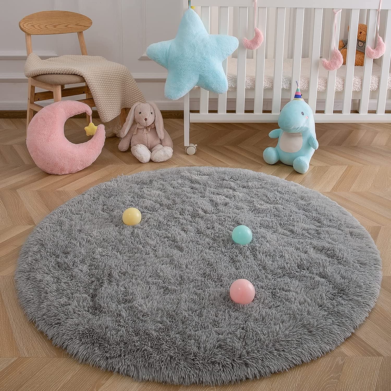 Softlife Soft Round Shaggy Rug,Fluffy Circle Rug for Boys Girls,Fuzzy ...