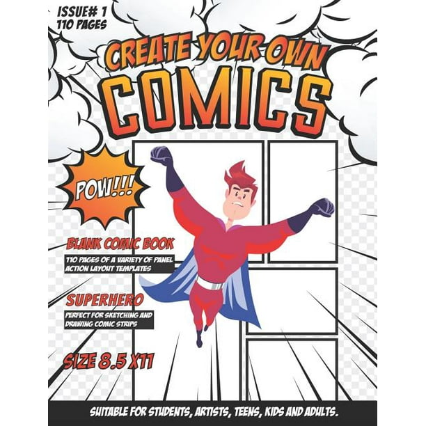 Create Your Own Comics Blank Comic Book With Over 100 Pages Of Varied