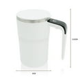 380ML Self Stirring Mug with Temperature Display, USB-C Rechargeable ...
