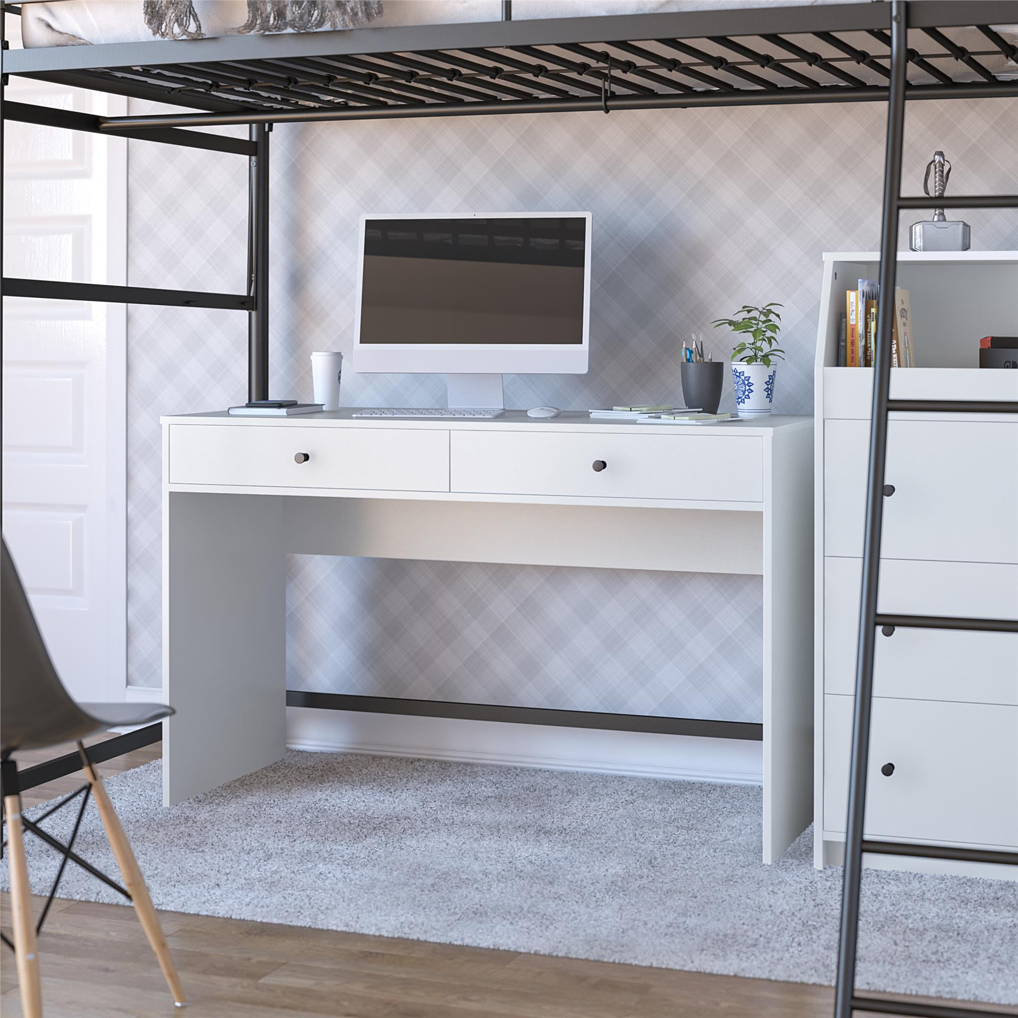 Ameriwood Home Uptown Flats 2 Drawer Desk, White - Walmart.com