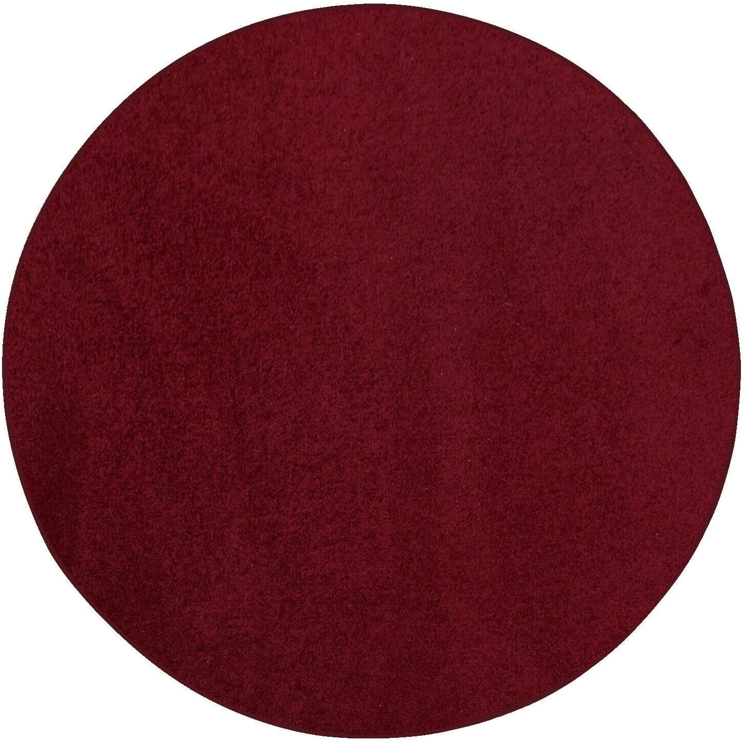 Furnish My Place DC Custom Rug - 2 ft. Round, Burgundy, Indoor Rug for ...