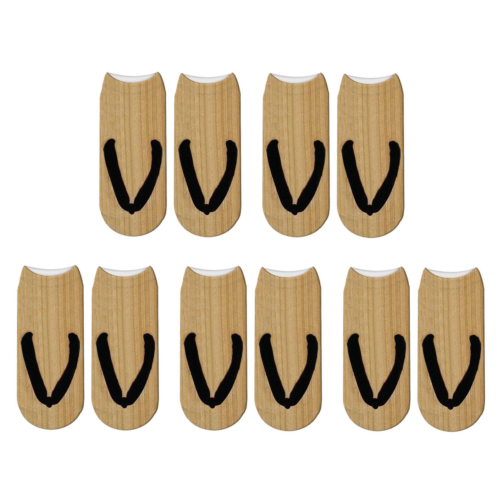 5 pares de calcetines con estampado de chanclas, invisibles, informales ...