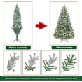 Prelit Pencil Christmas Tree with Lights, Skinny Artificial Christmas ...